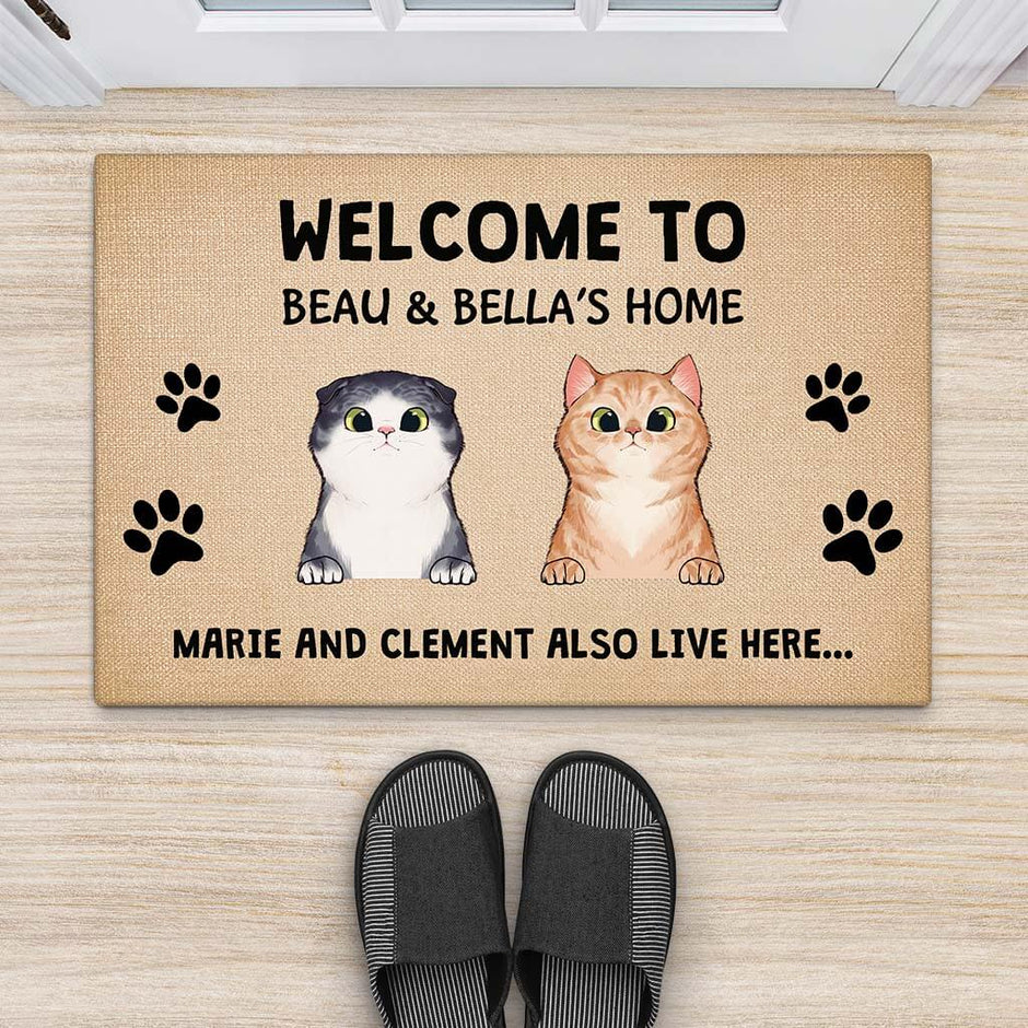 Personalised Cat Doormats | Custom Mat For Cat Lovers - Personal Chic