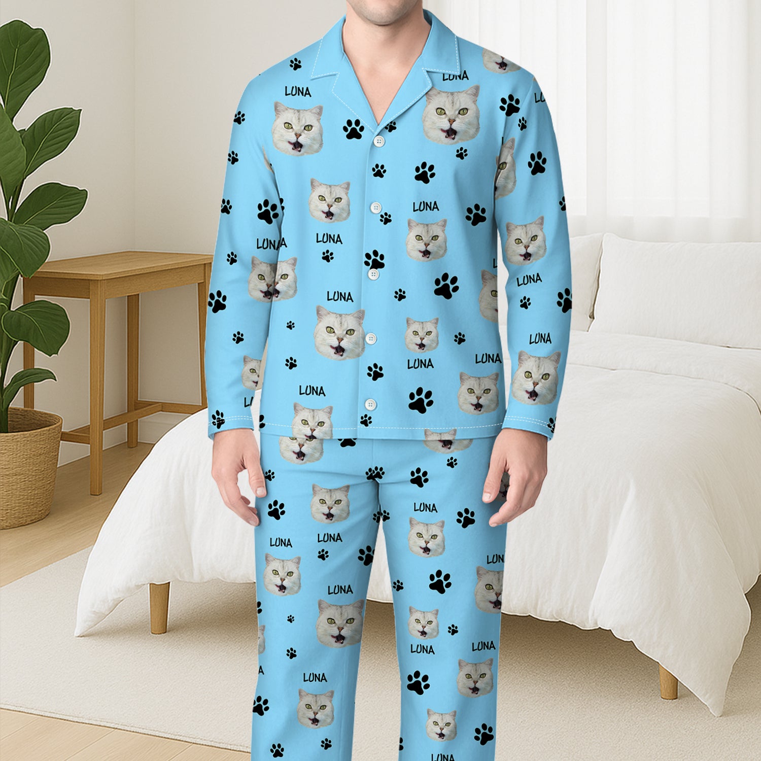 Personalized Pajamas with Cat Face - Unique Gifts for Cat Owners ...