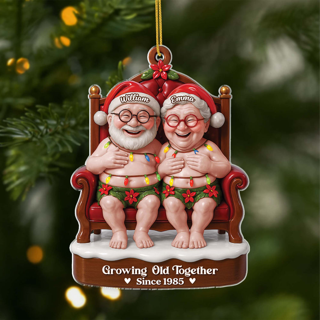 [3D Printing Effect] Acrylic Growing Old Together Since Ornament - Cus ...