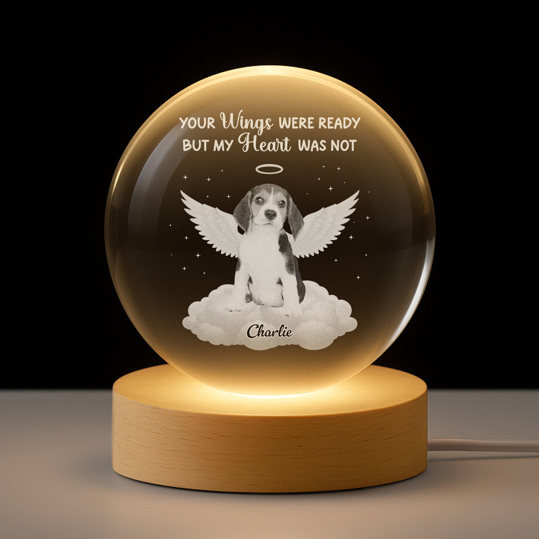 Personalized Dog Memorial Gifts - Photo Crystal Ball Lamp - Personal Chic