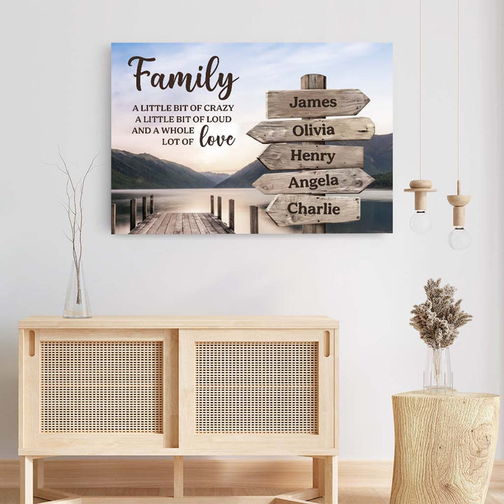 Personalized Family Canvas with Names - Family Christmas Gifts ...