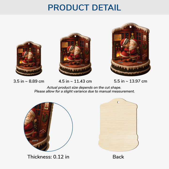 [3D Printing Effect] 1 Layered Wooden Santa Claus Ornaments - Custom C ...