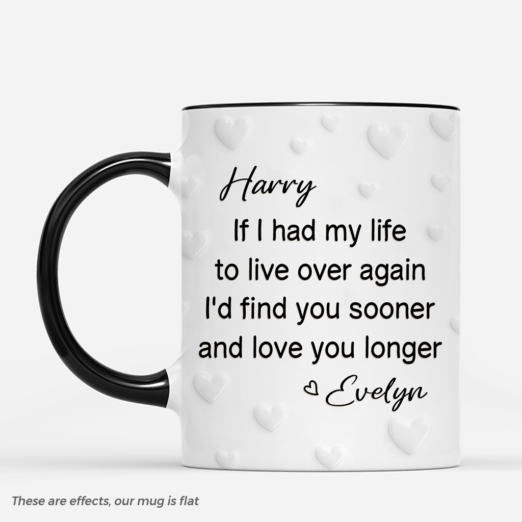 [3D Printing Effect] Personalized Couple Mug - I'd Find You Sooner And ...