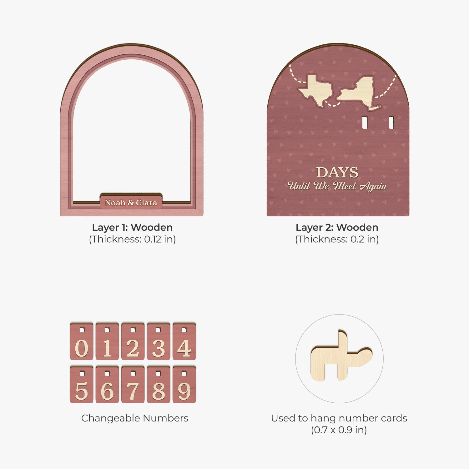 Personalized Days Until We Meet Again Tracker - Gifts for Long Distanc ...