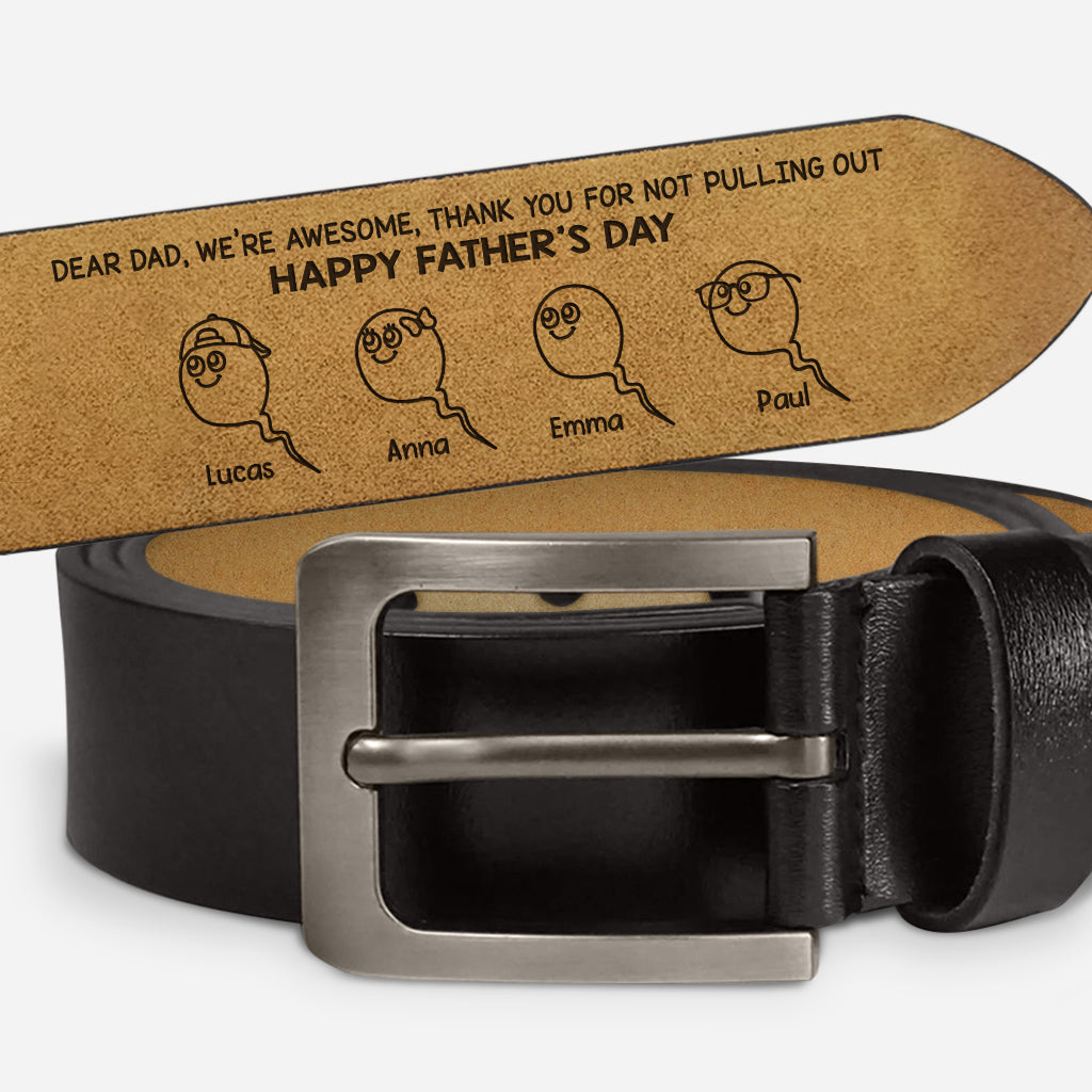 Personalized Engraved Leather Belt - Funny Fathers Day Gifts for Dad ...