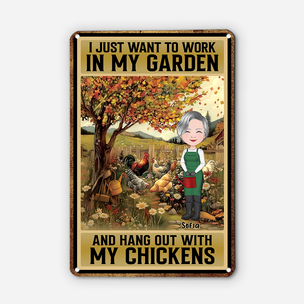 Custom Metal Garden Signs - You Don't Stop Gardening When You Get Old ...
