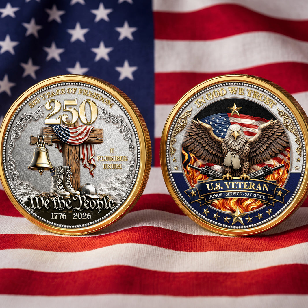 USA 250th Anniversary Coin - Custom Commemorative Coins - 4th of July ...