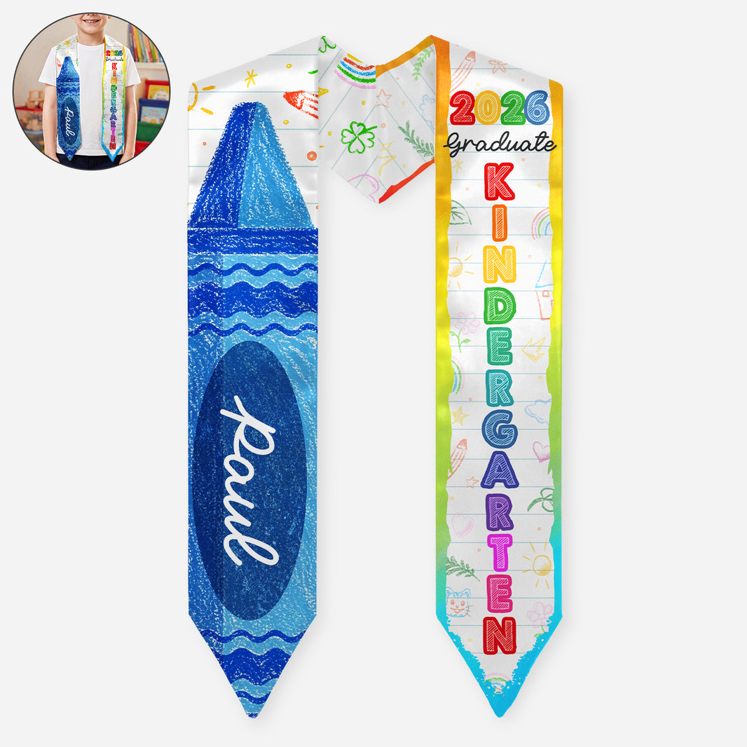 2026 Graduate Kindergarten Graduation Stole - Custom Graduation Gifts ...
