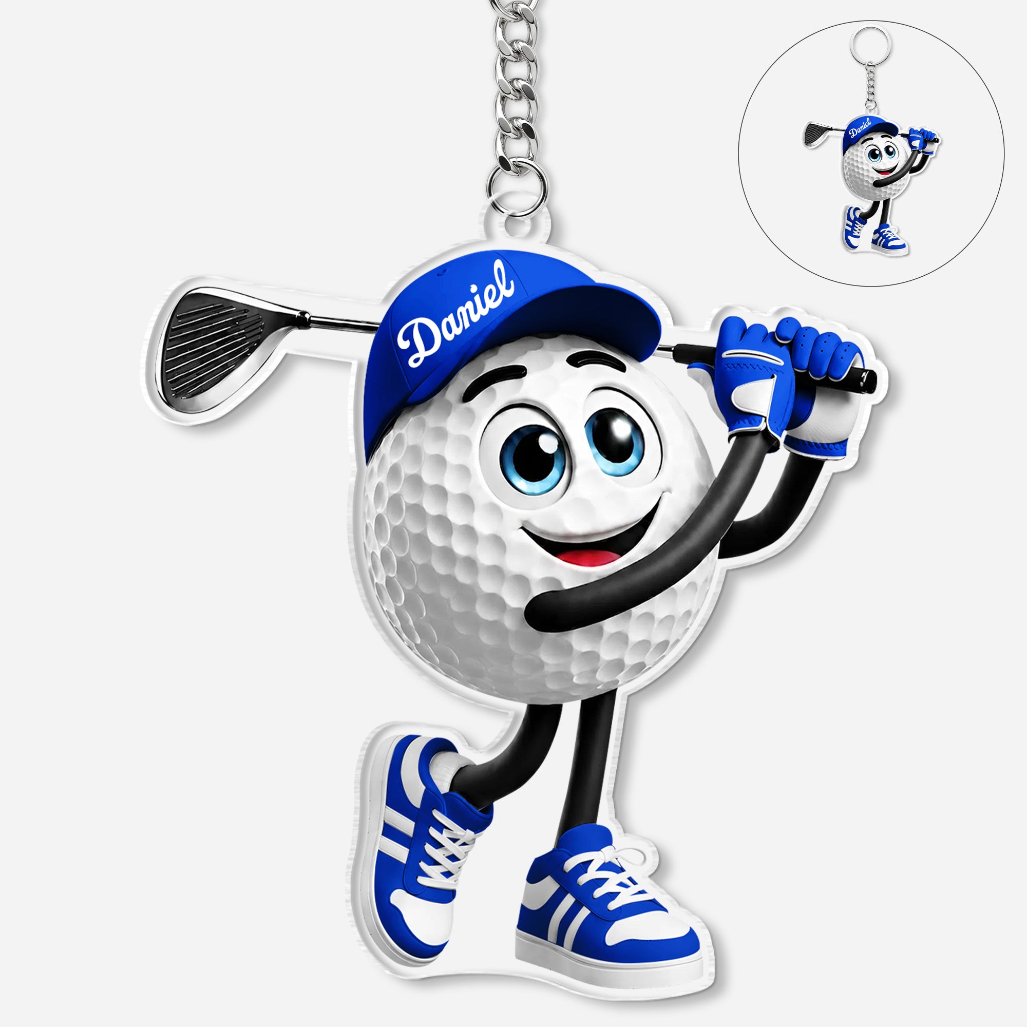 [3D Printing Effect] Golf Keychain - Personalized Gifts for Him/Her ...