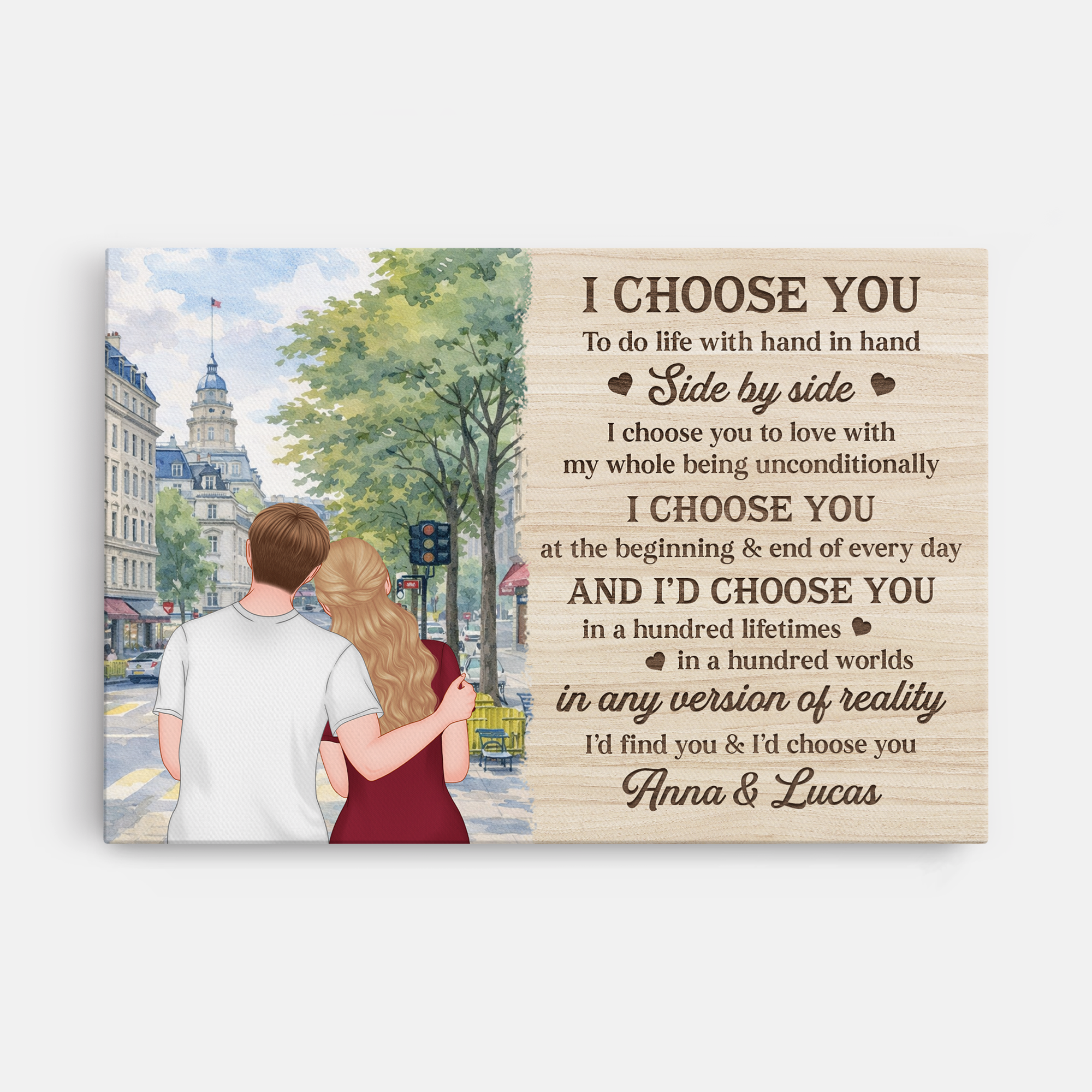 I Choose You Canvas - Personalized Gifts for Couples - Personal Chic